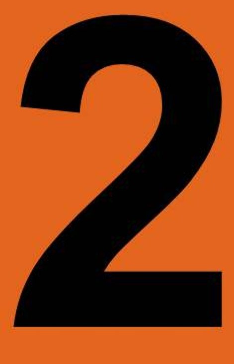 Nr. 2 t.b.v. Kemlerbord vinyl non-permanent 80 x 115 mm ...