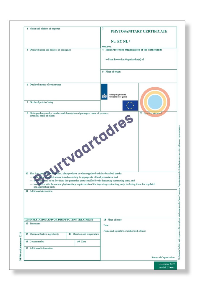 NPPO Model 1, laser, 3 voud | Beurtvaartadres.nl