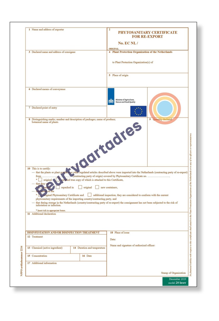 NPPO Model 20, laser, 3-voud | Beurtvaartadres.nl