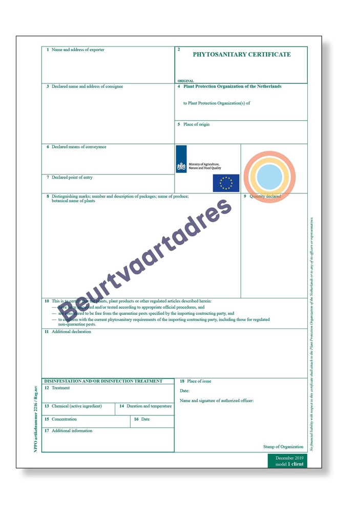 NPPO Model 1Client, laser, 3-voud | Beurtvaartadres.nl